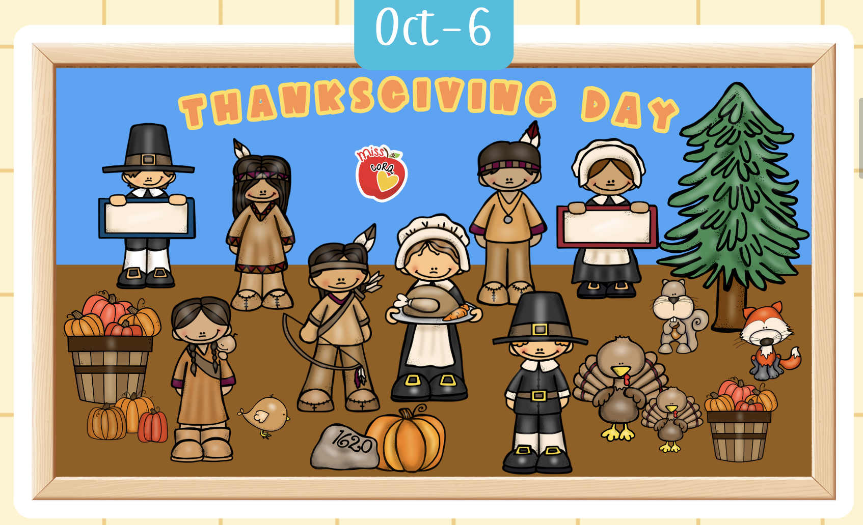 Friso: Día de gracias - Thanksgiving day (Octubre) | Miss de cora