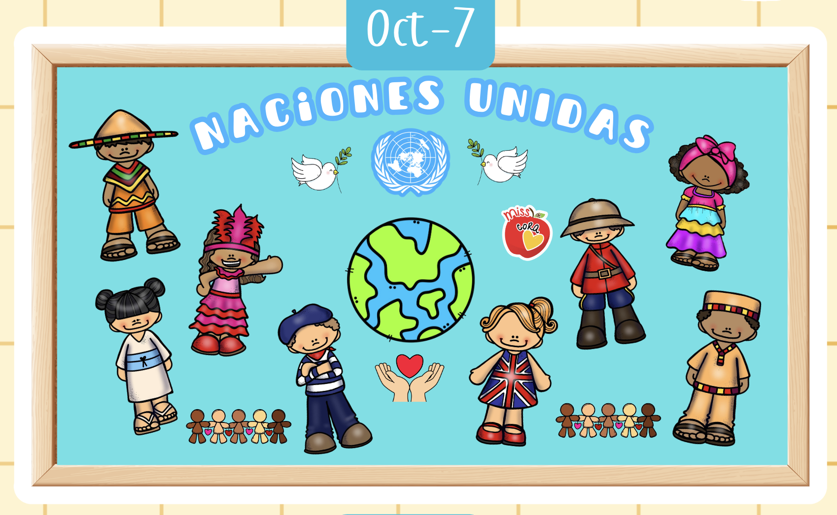 Friso: Naciones unidas - ONU(Octubre) | Miss de cora