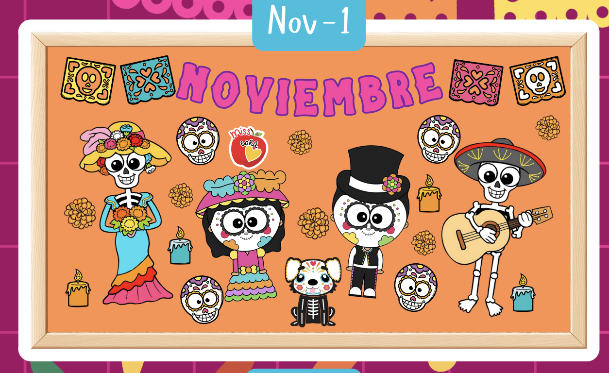 Friso: Mini catrinas - Día de muertos (Noviembre) | Miss de cora