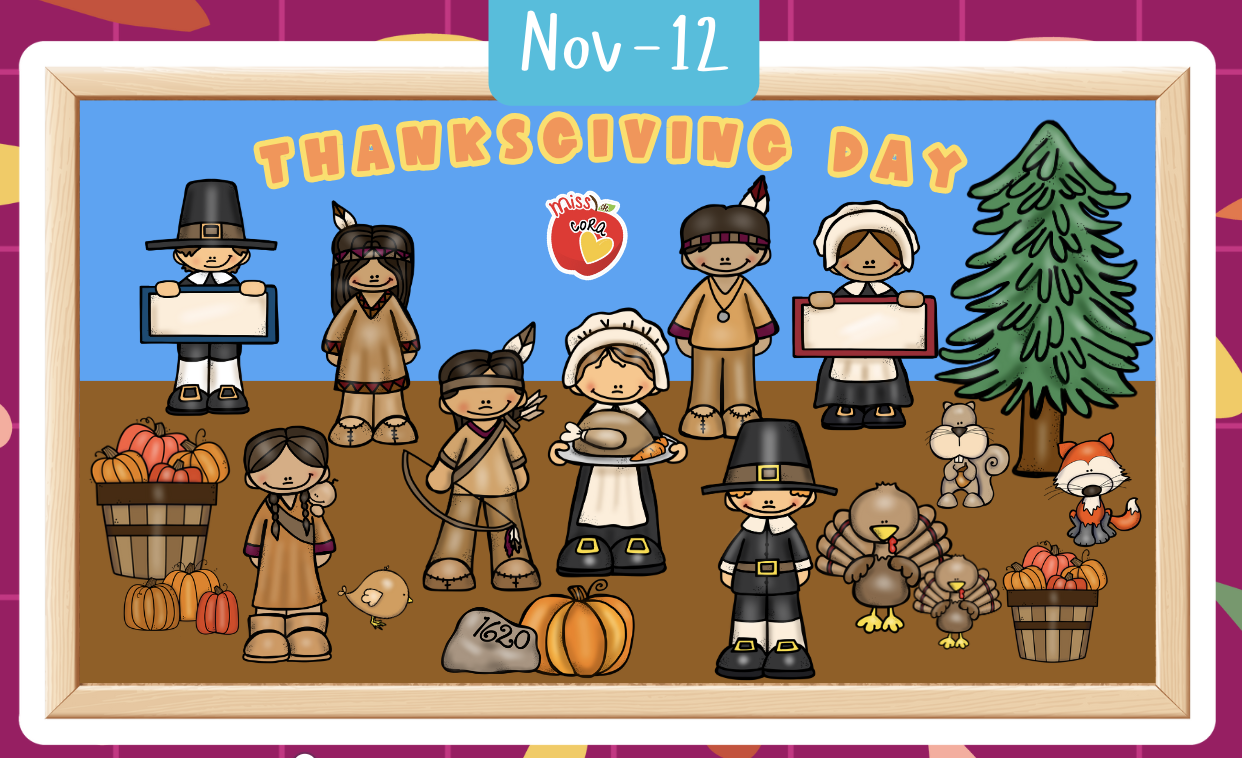Friso: Día de gracias - Thanksgiving day (Noviembre) | Miss de cora