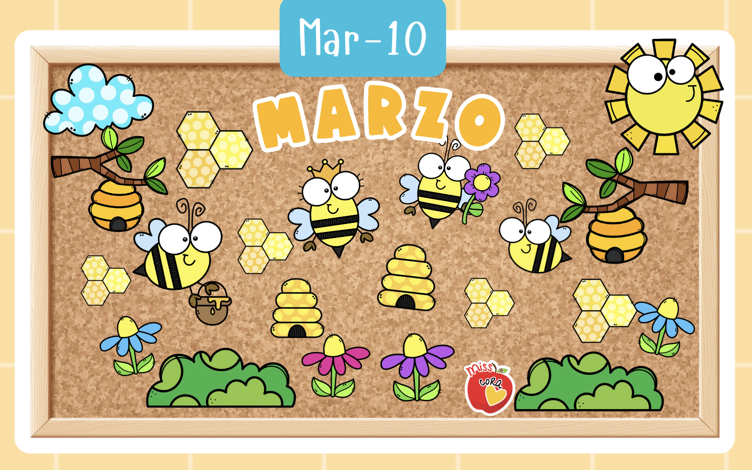 Friso: Abejas en primavera(Marzo) | Miss de cora