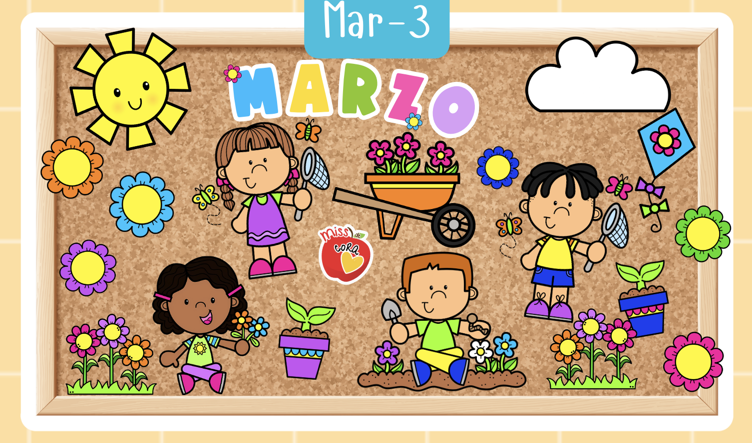 Friso: Flores de primavera (Marzo) | Miss de cora