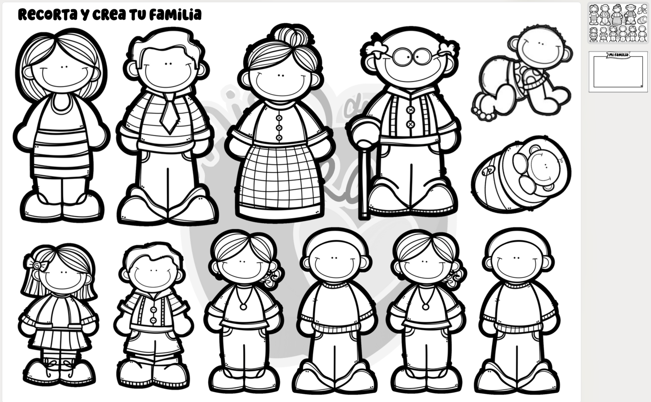 Actividad: Mi familia | Miss de cora