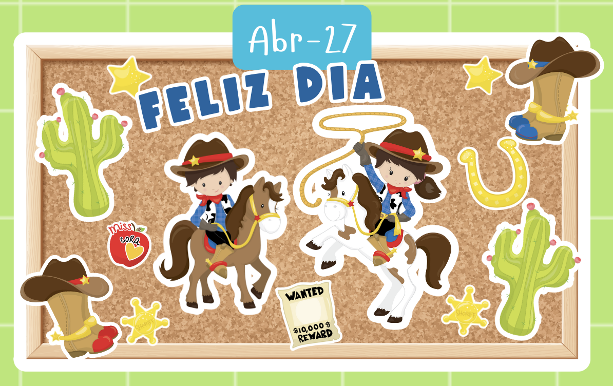 Frisos: Vaqueros y animales de la granja (Abril) | Miss de cora